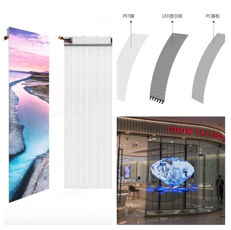 Outdoor LED Mesh Display P10mm Nation Star SMD LED Film Type Self Adhesive