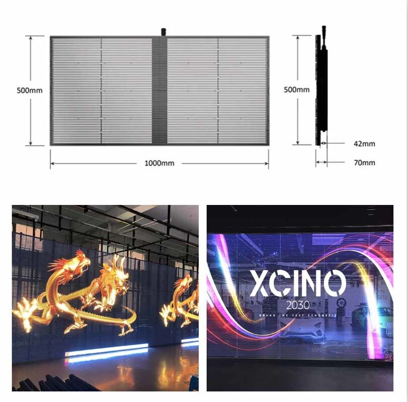 Frameless LED Mesh Facade P3.91 - 7.82mm 3840Hz High Refresh Rate ...