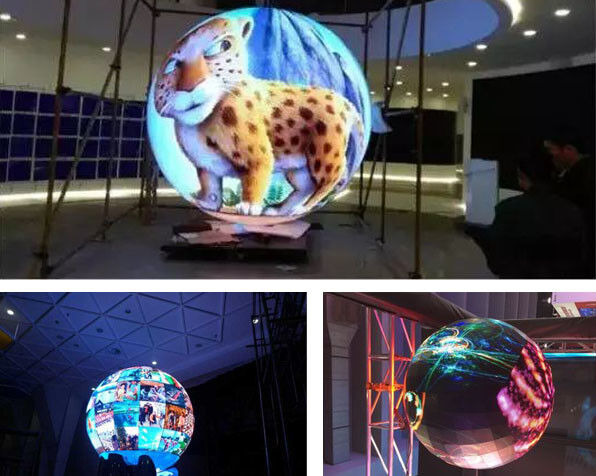 Full Color External Led Sphere Display , Led Video Ball With Diameter 1 ...
