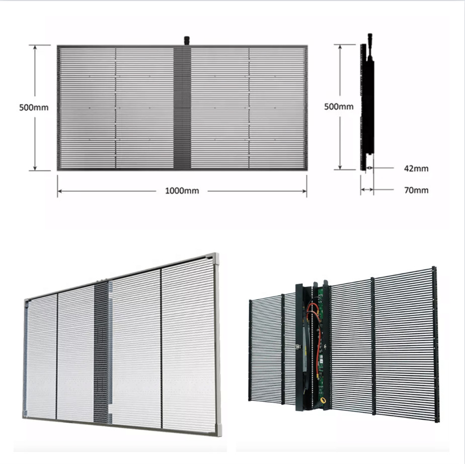Glass Window Outdoor LED Mesh Display High Brightness DIP P10.4mm