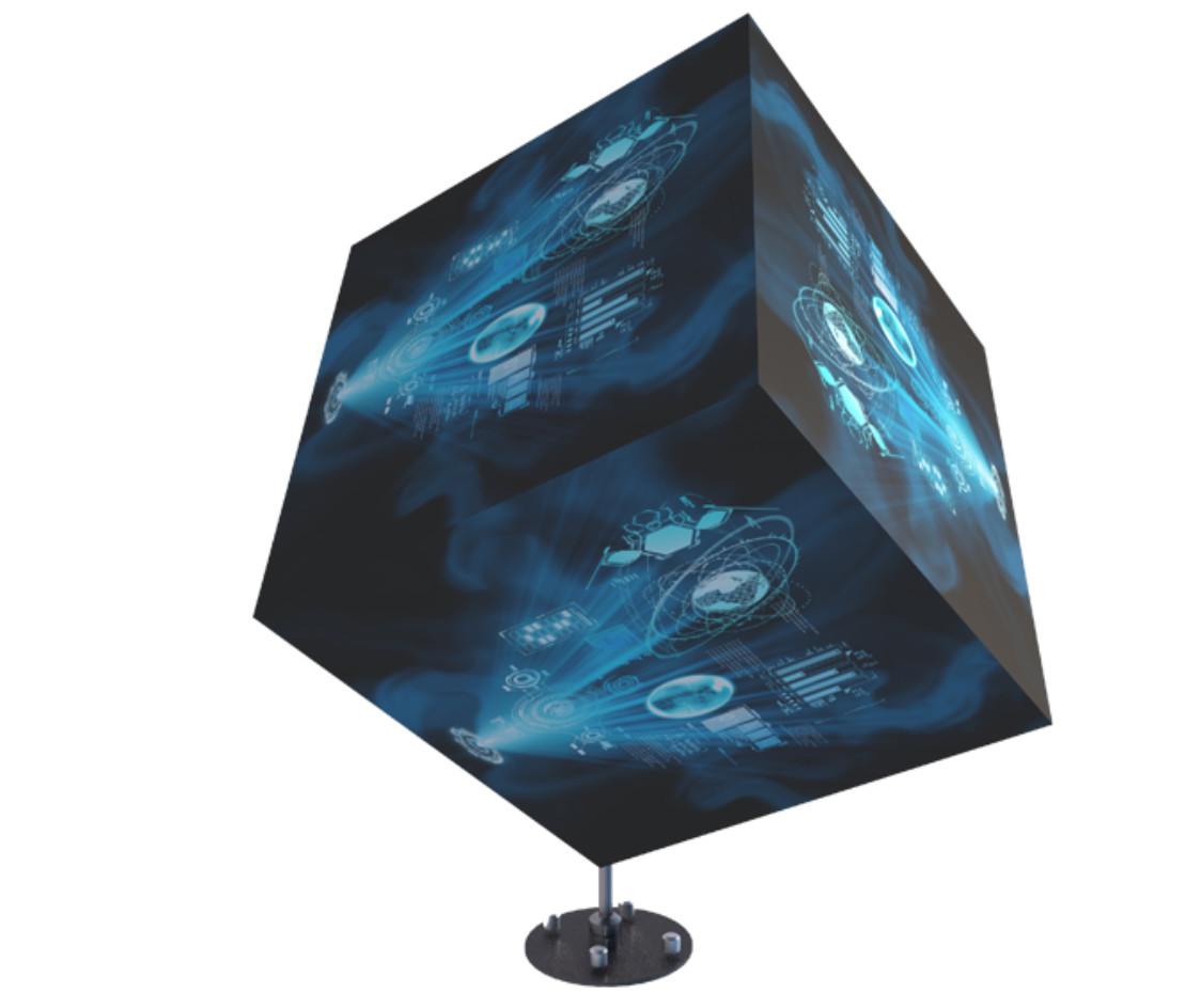 360° HD Display Cube HD LED Display Aluminum Cabinet for High Impact ...