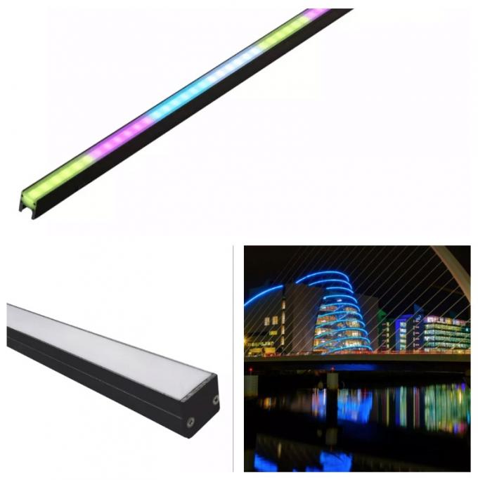 Outdoor Waterproof LED Linear Light 24 - 48VDC IP66 RGBW Full Color DMX512